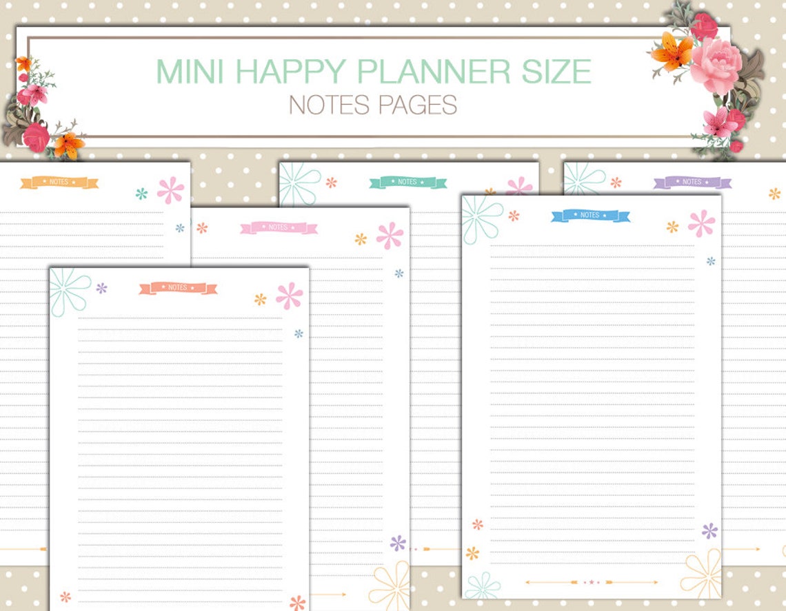 Mini Happy Planner Printable Planner Inserts PDF 4.5 X 7 - Etsy
