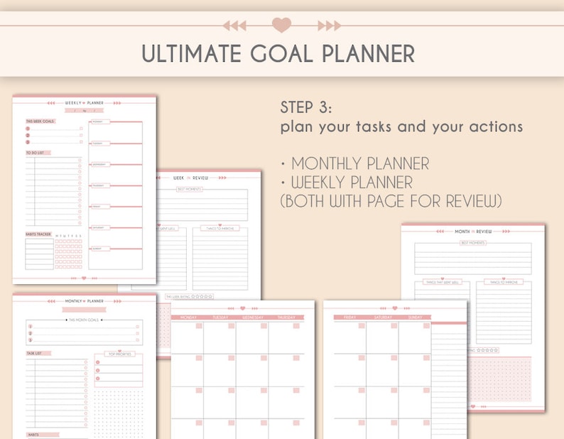 Goal Planner A5 Productivity Planner Success Planner Project - Etsy