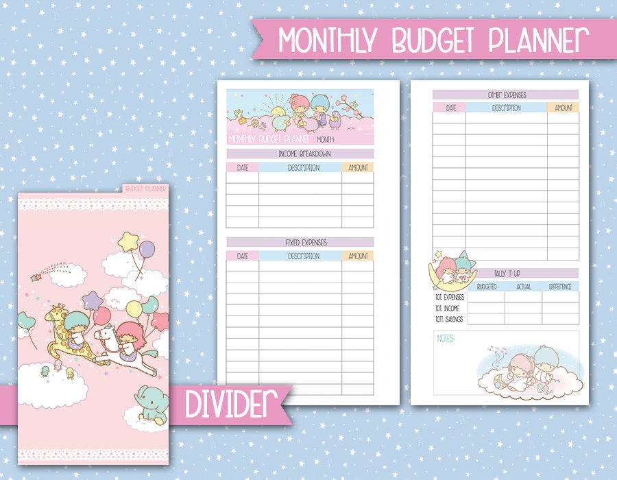 Printable Kakebo Personal Size Inserts Budget Planner Kawaii - Etsy