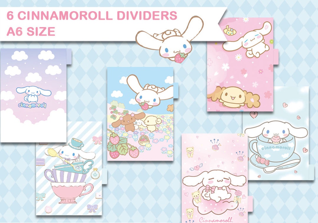 Kawaii Dividers for A6 Ring Binder, Printable Tabbed Dividers, Cute ...