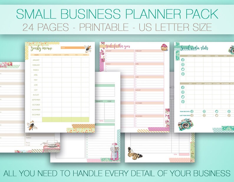 Small Business Planner Printable Etsy Online Business - Etsy