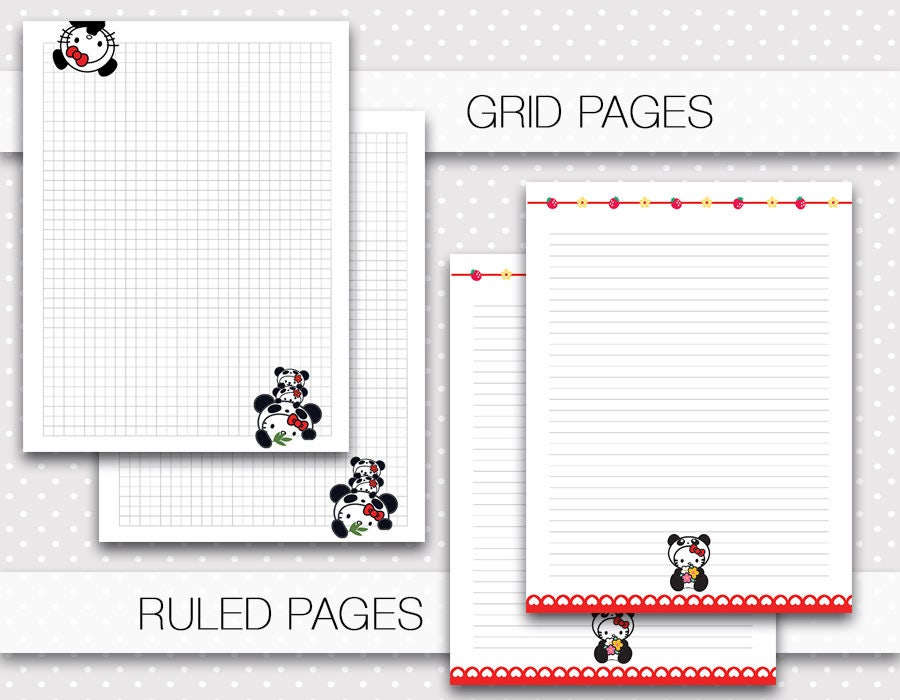 Happy Planner Panda Printable Planner Week on Two Pages - Etsy