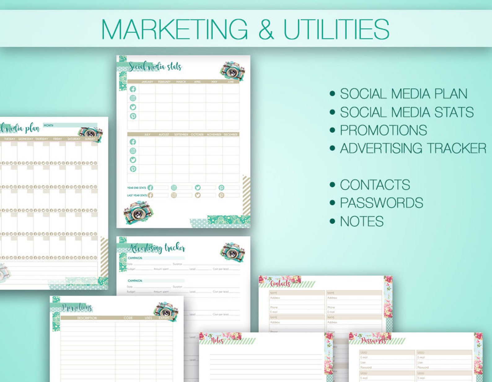 Small Business Planner Printable Etsy Online Business - Etsy