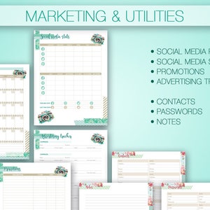 Small Business Planner Printable Etsy Online Business Organizer Project ...