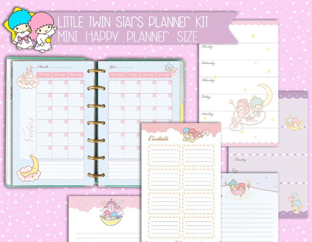 Printable Mini Happy Planner Kit Cute Kawaii Weekly Planner Monthly ...