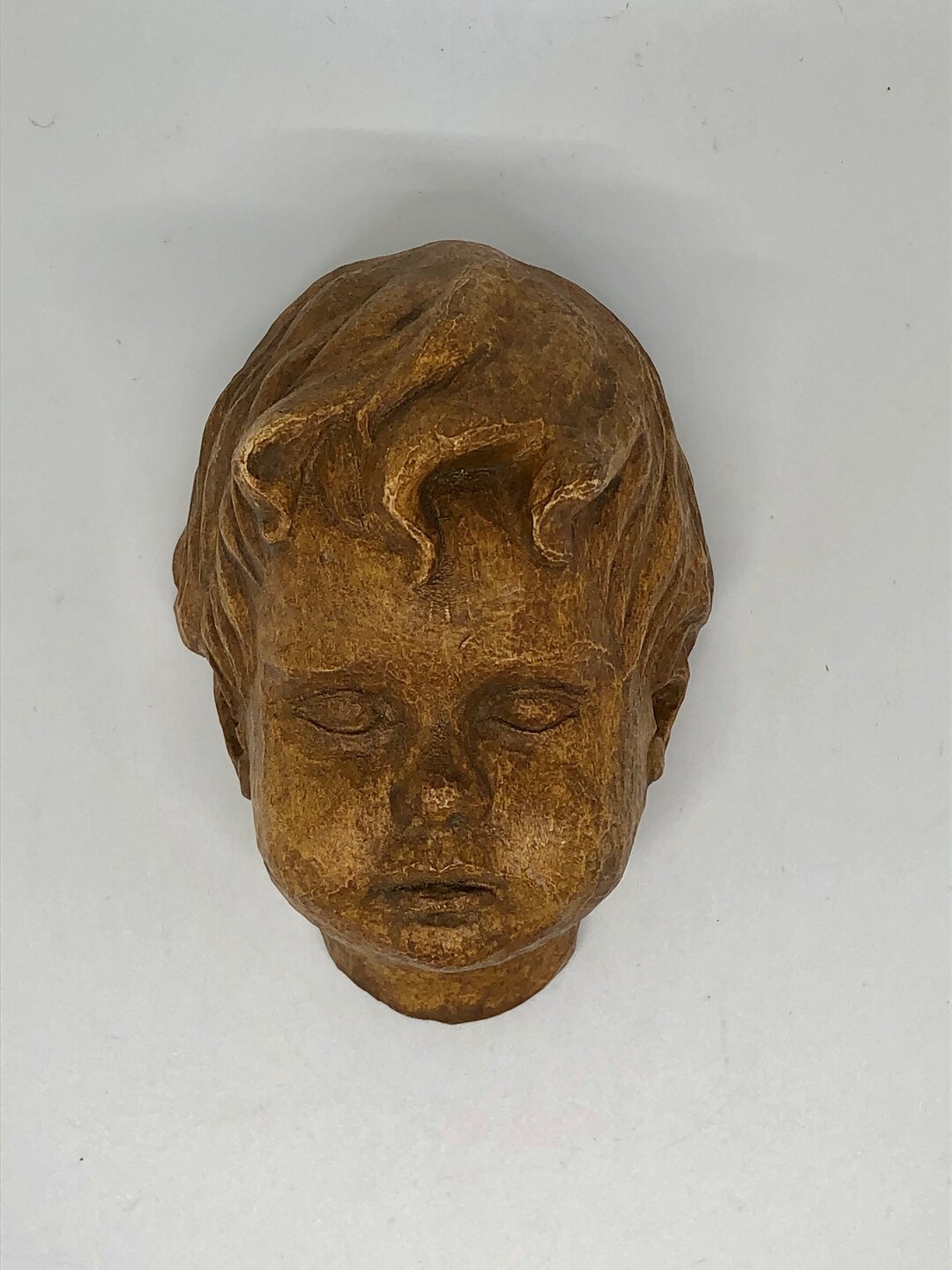 Vintage Ceracast Belgium Cherub Boy Face Wall Decoration - Etsy