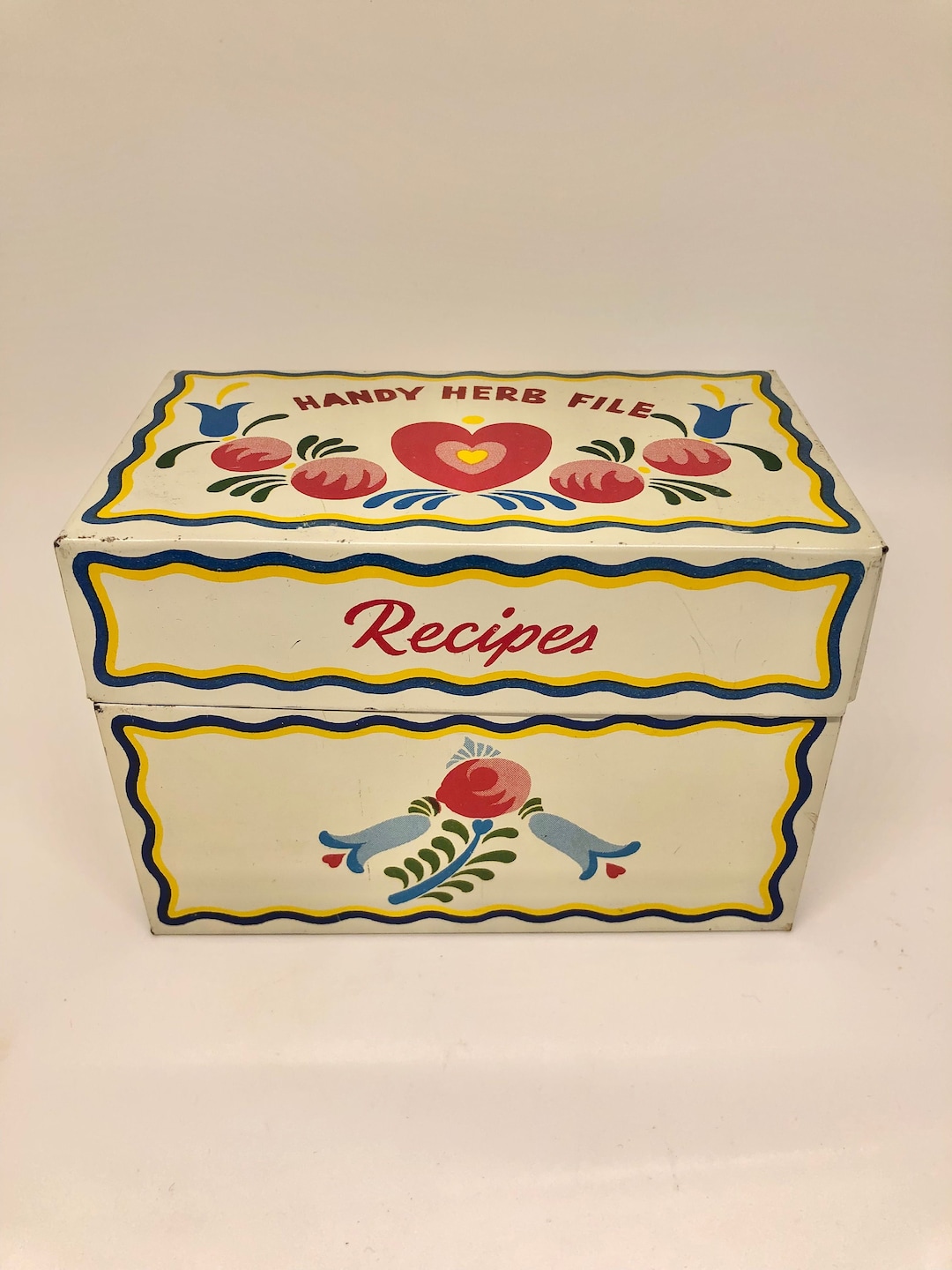 Unique Vintage Recipe Box With 1950s 'fifty Choice Herb Recipes' With ...