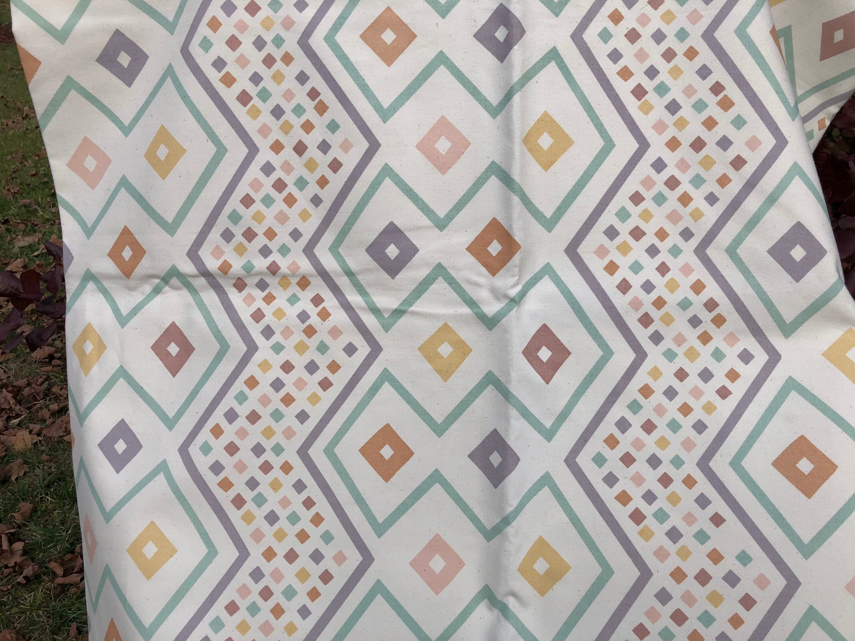 1970s Fabric Rosecore Handprints 'potpourri' - Etsy