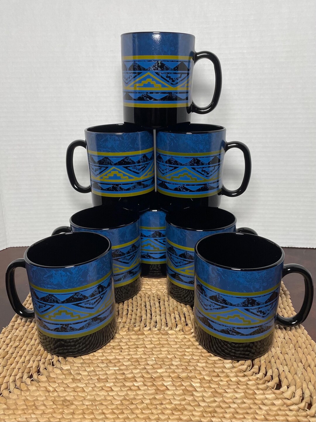 Set of 8 Vintage Arcoroc France Yucatán Coffee Mugs - Etsy