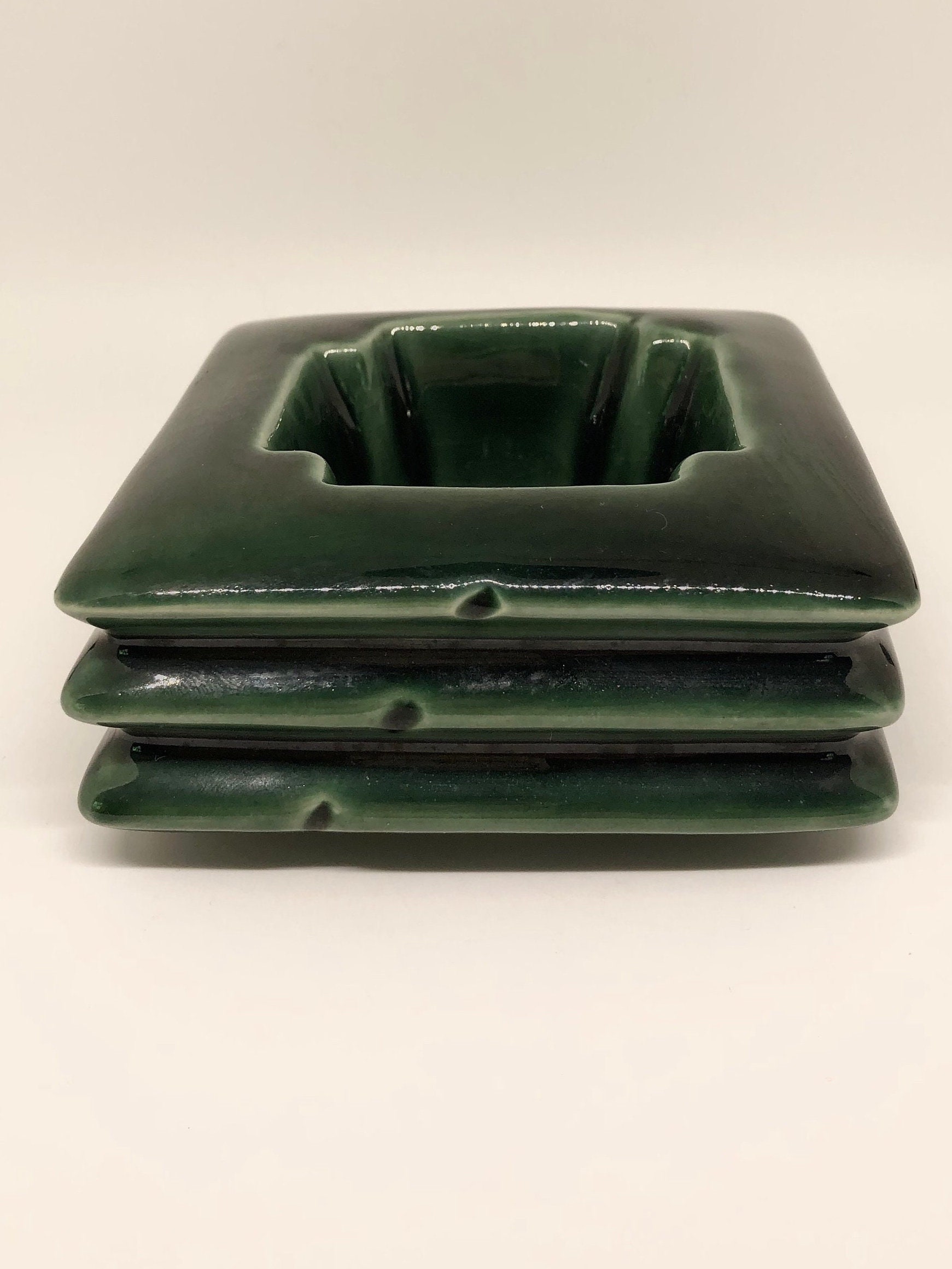 Vintage Michael Lambert Studio Art Pottery Artisan Square Trinket Dish ...