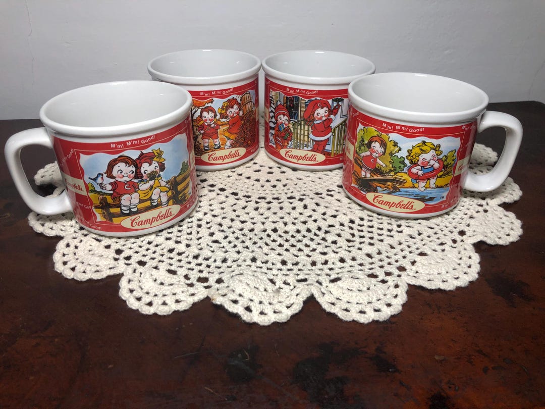Vintage 1998 Set of 4 Campbell’s Soup Mm Mm Good Mugs - Etsy