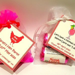 10 X HEN PARTY FAVOURS * Hen Night - Personalised * Mini Love Hearts ...