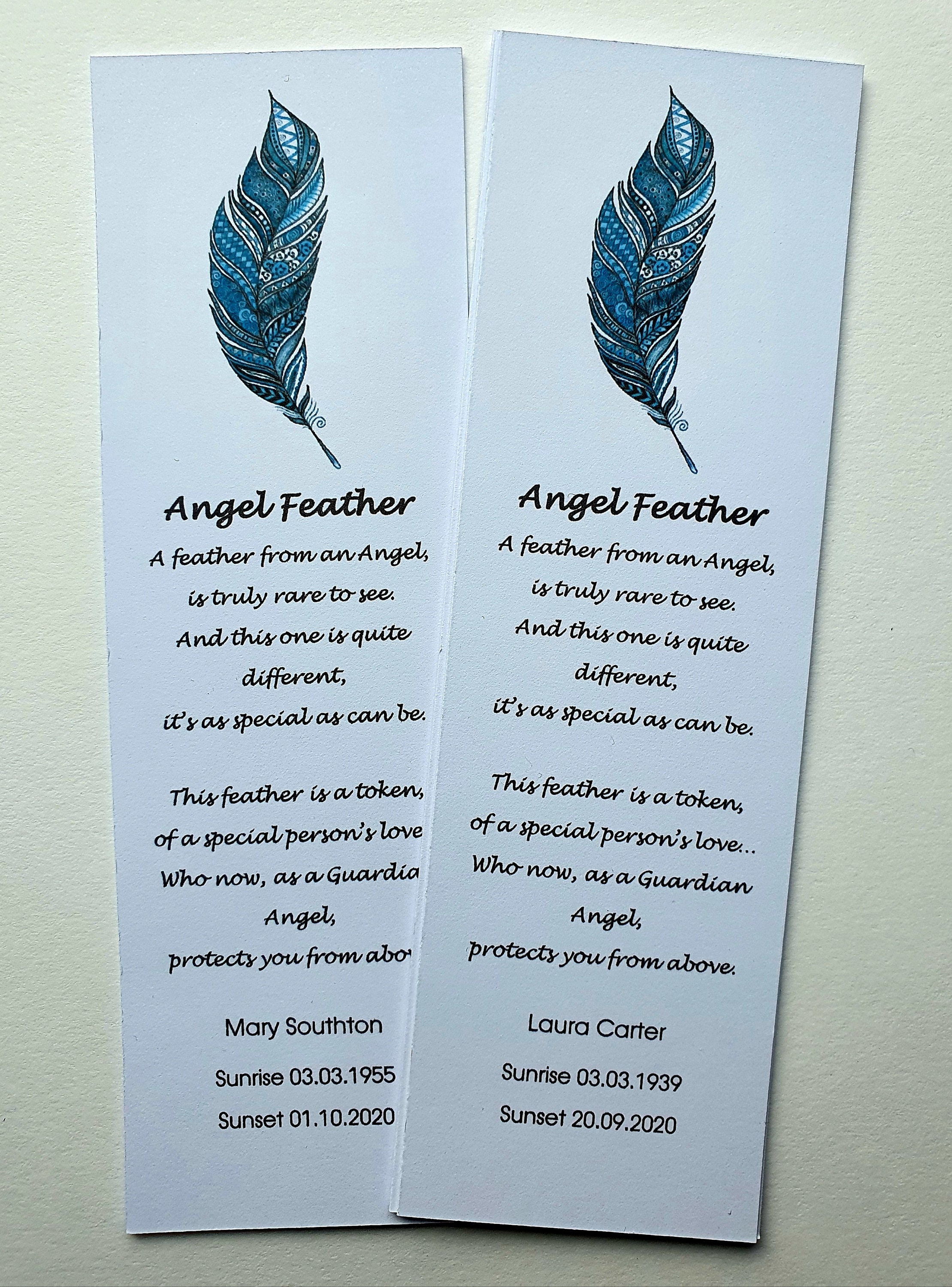 In Loving Memory Funeral Memorial Bookmarks 12 PACK - Etsy Canada