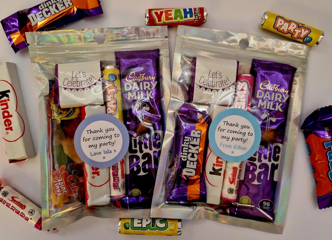 Personalised Party Pouch | Party Game Prize | Birthday Sweets | Party ...