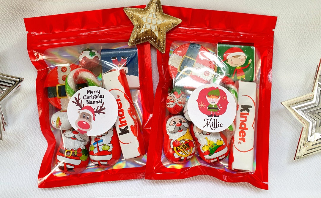 Personalised Christmas Chocolate Pouch | Christmas Eve Box Filler ...