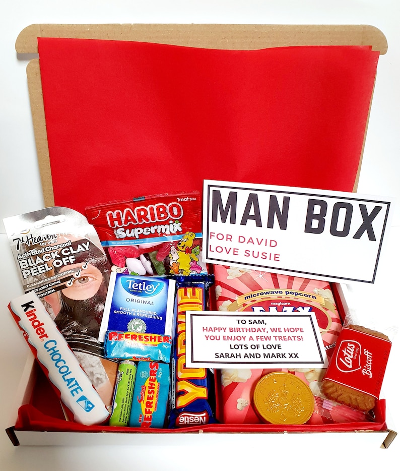Man Box - Hug in A Box Gift Mini Hamper - Friend / Dad / Son Gift ...