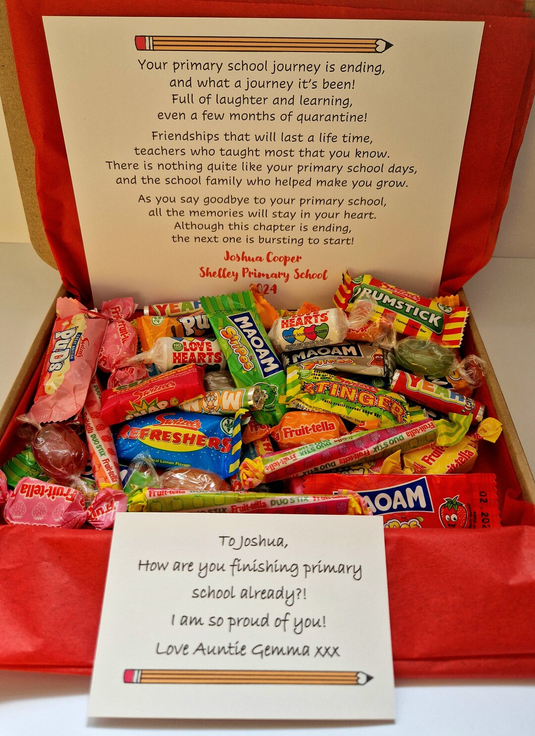 End of Year Gift Box: Sweets & Hot Chocolate - Primary School Leaver - Etsy