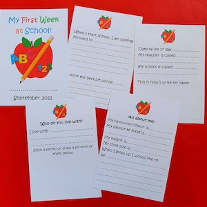First Week at School Scrapbook Pack Memories Gift A6 or A5 First Day ...