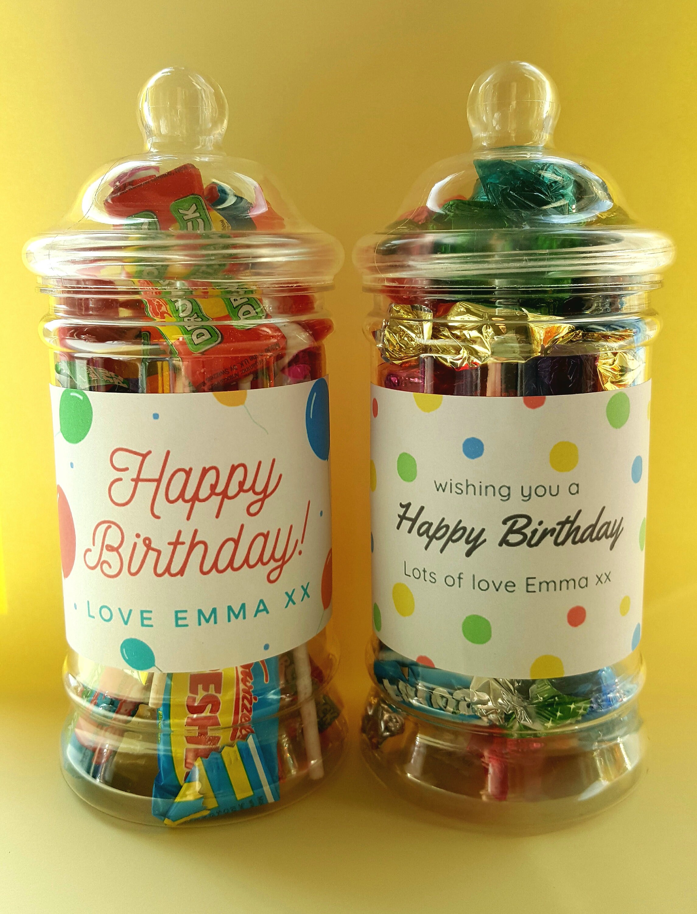 Personalised Birthday Filled Sweets / Chocolate Jar - Gift Present Mum ...