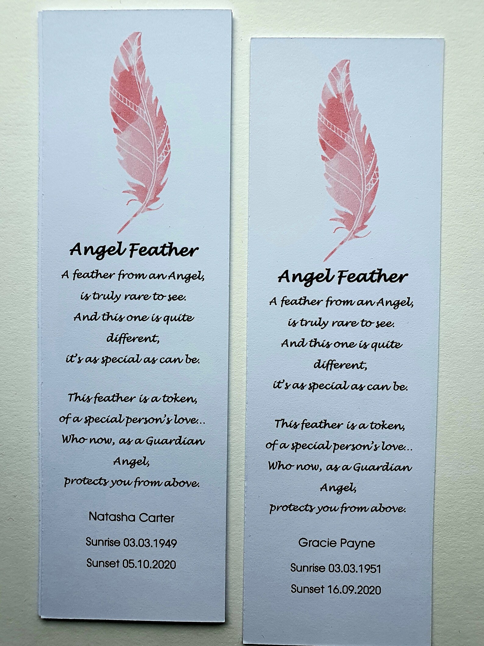 In Loving Memory Funeral Memorial Bookmarks 12 PACK | Etsy