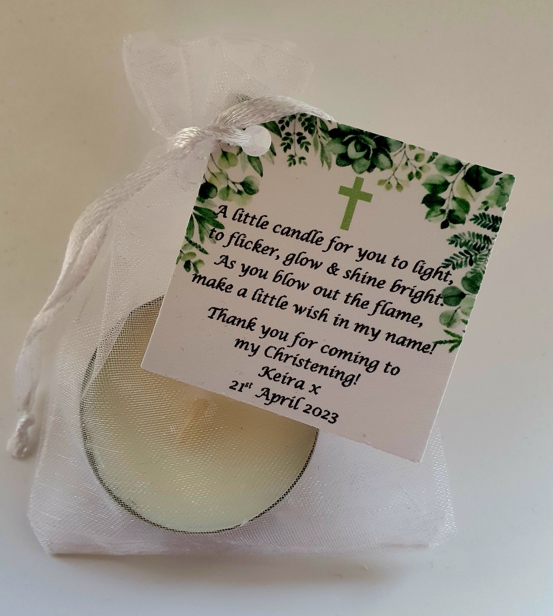 Personalised Christening / Baptism / First Holy Communion Candle ...