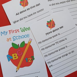 First Week at School Scrapbook Pack Memories Gift A6 or A5 First Day ...