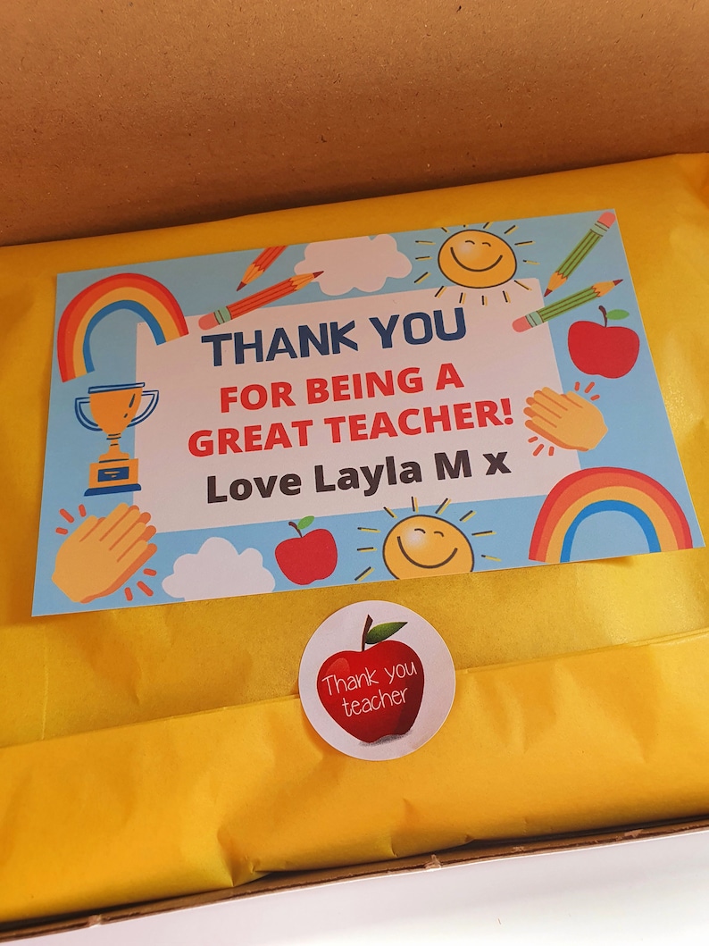 Teacher Present Gift Box Hamper Teaching Assistant Nursery - Etsy UK