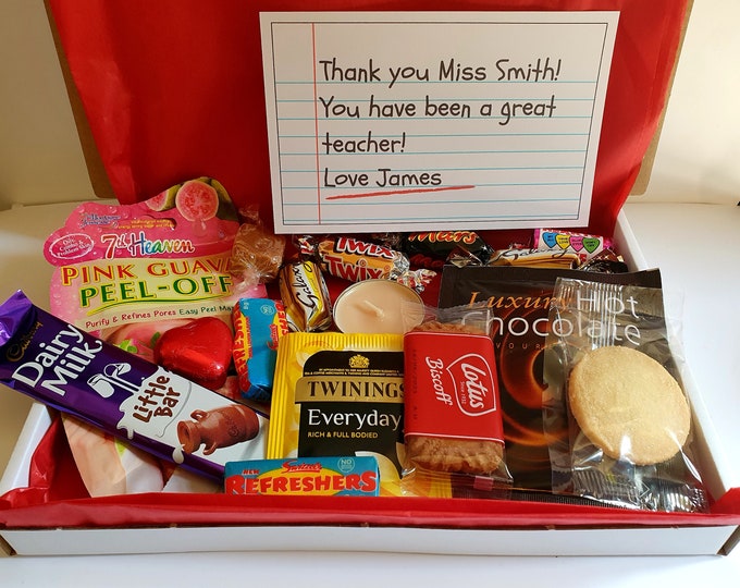 Teacher Present Gift Box Hamper Teaching Assistant Nursery Worker End ...