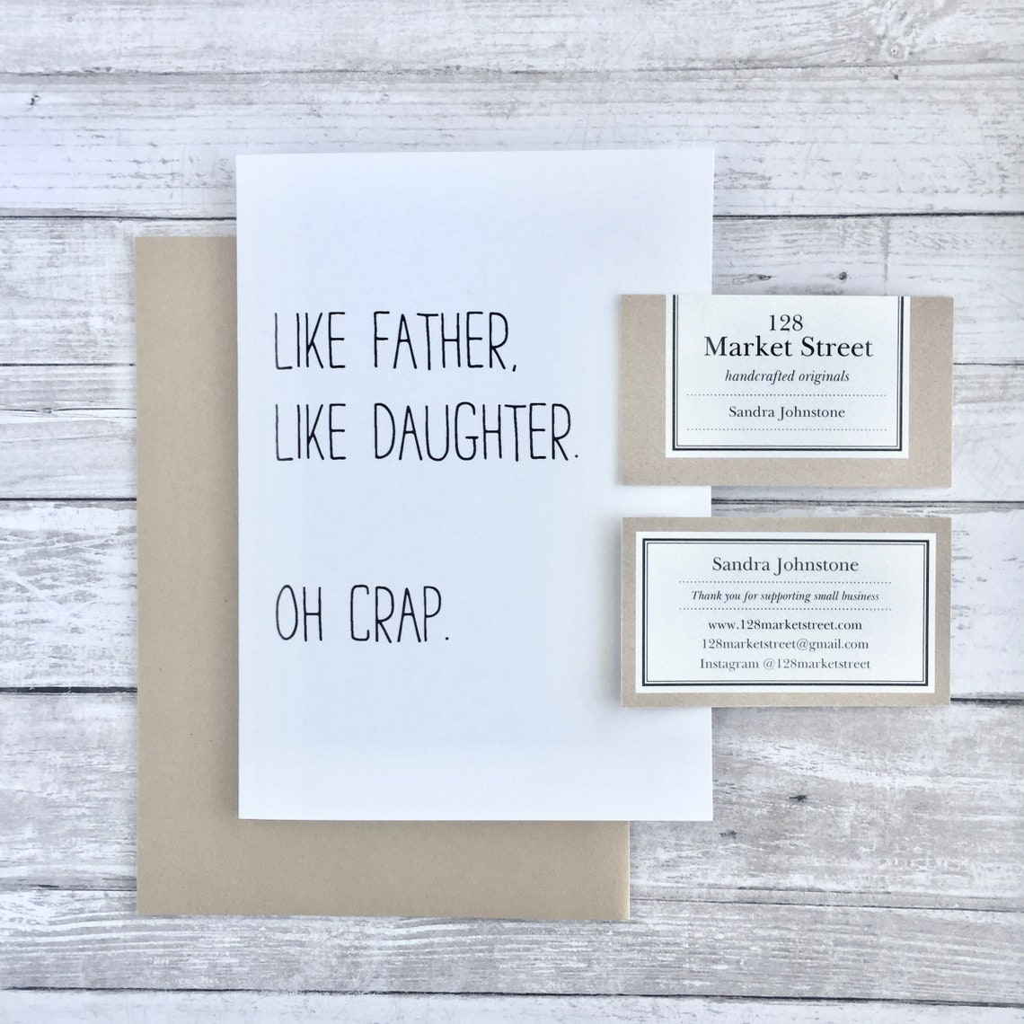 Like Father Like Daughter // Father's Day Card // Dad | Etsy