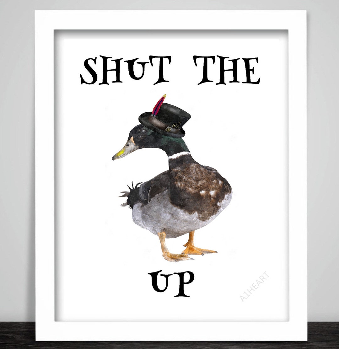 Shut the Fock Up. A Rude Quote Funny Sign Art Print Poster. Swearing ...