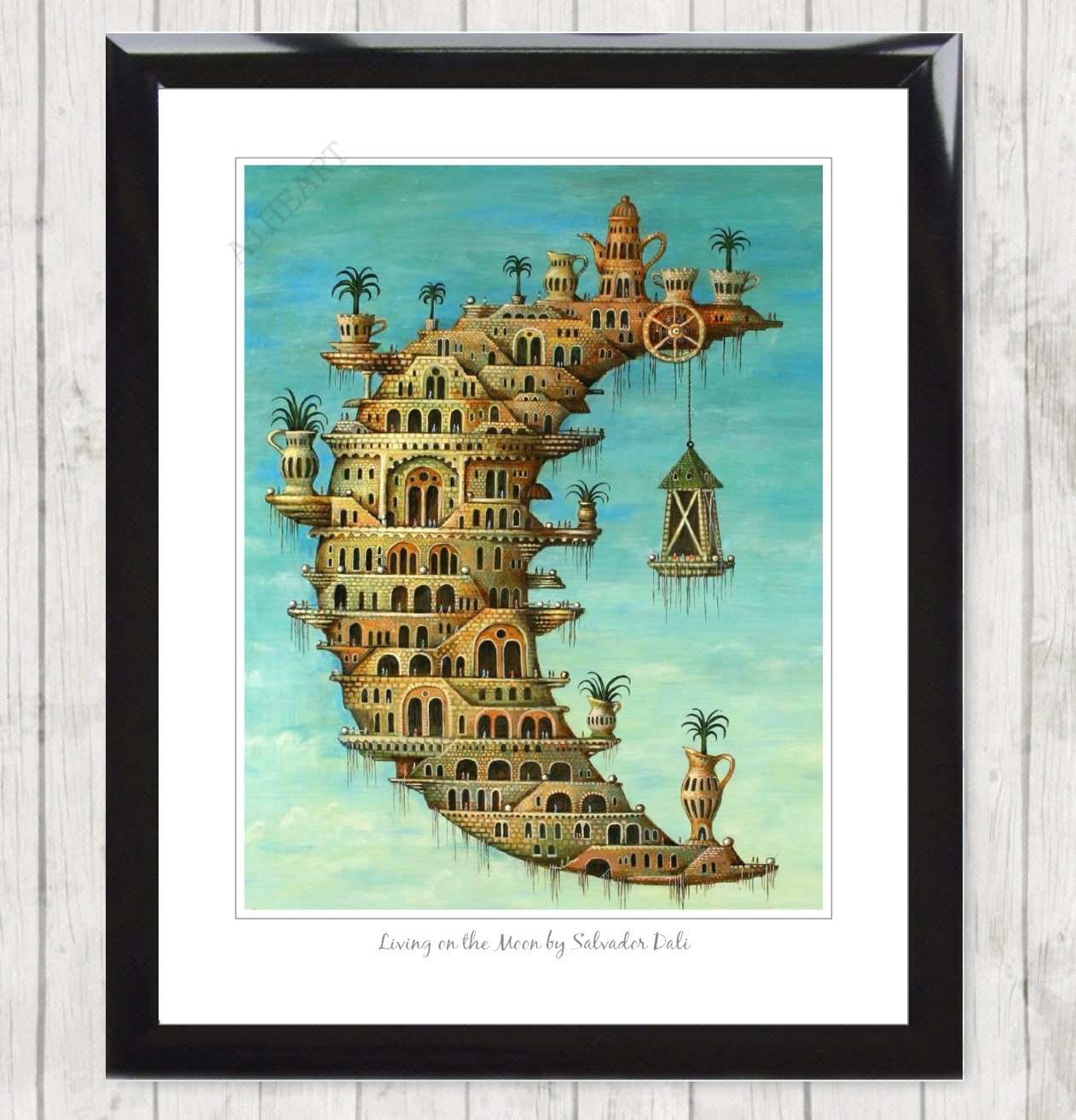 Living on the Moon by Salvador Dali. Vintage Art Print Poster. | Etsy UK