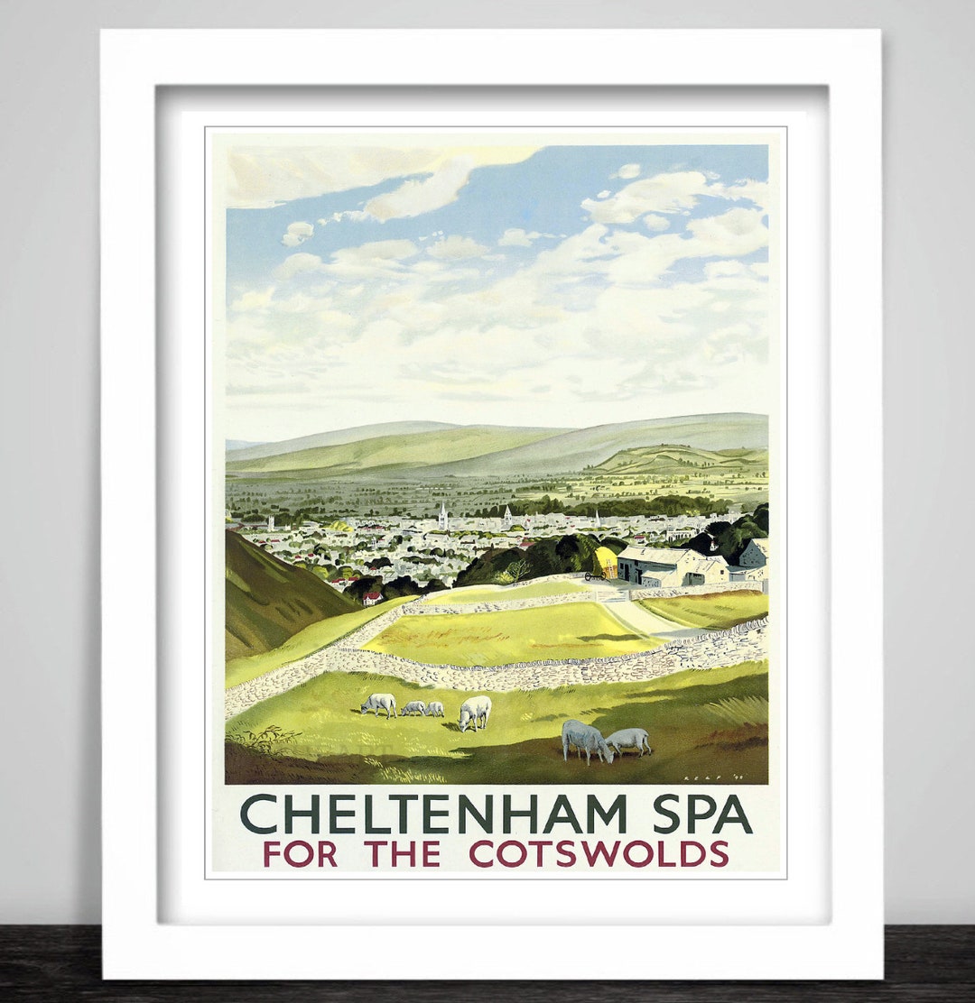 Art Print Cheltenham the Cotswolds, Broadway Steam Trains the Horse ...