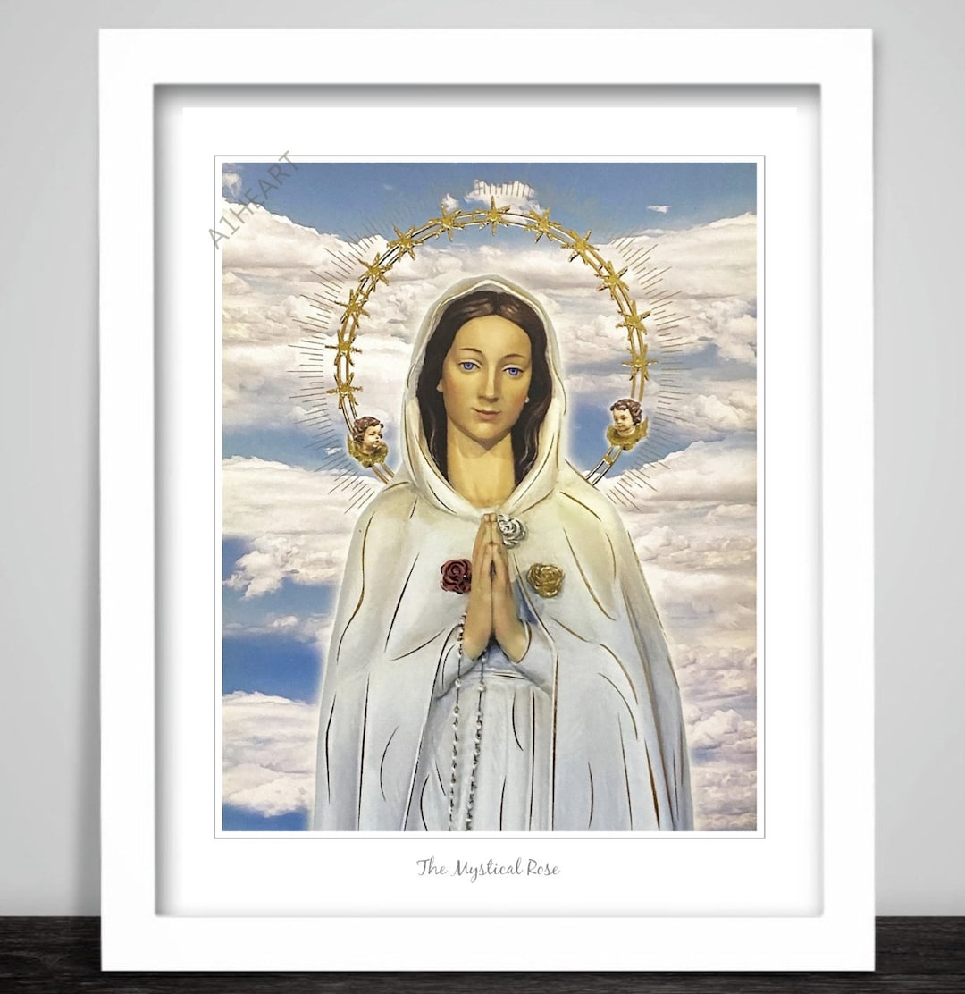 Mystical Rose Mother of the Church Picture Print. Framed Catholic ...