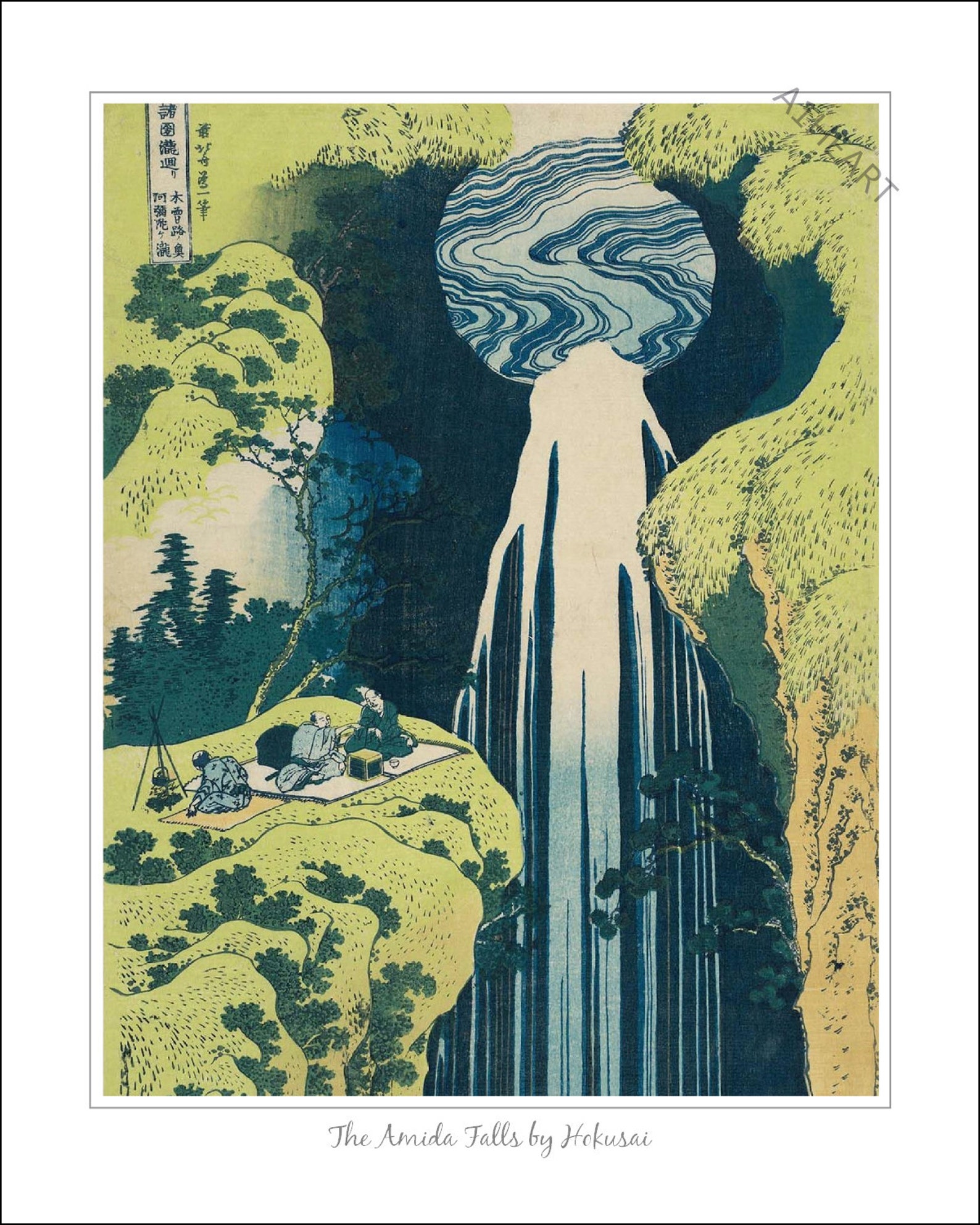 The Amida Falls by Hokusai Poster Print. Art Painting. - Etsy UK