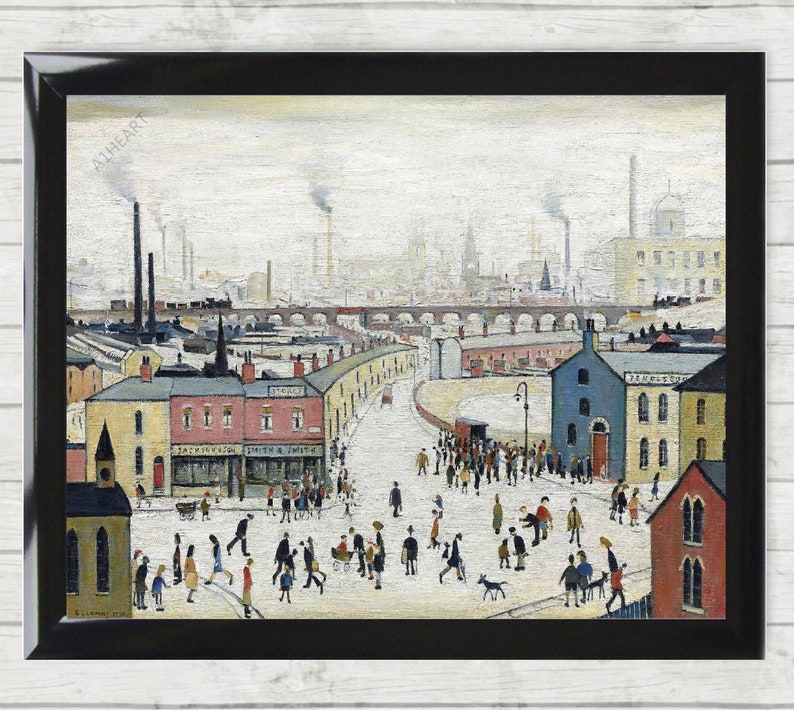Stockport Viaduct by L.S. Lowry Poster Print. Artist From - Etsy