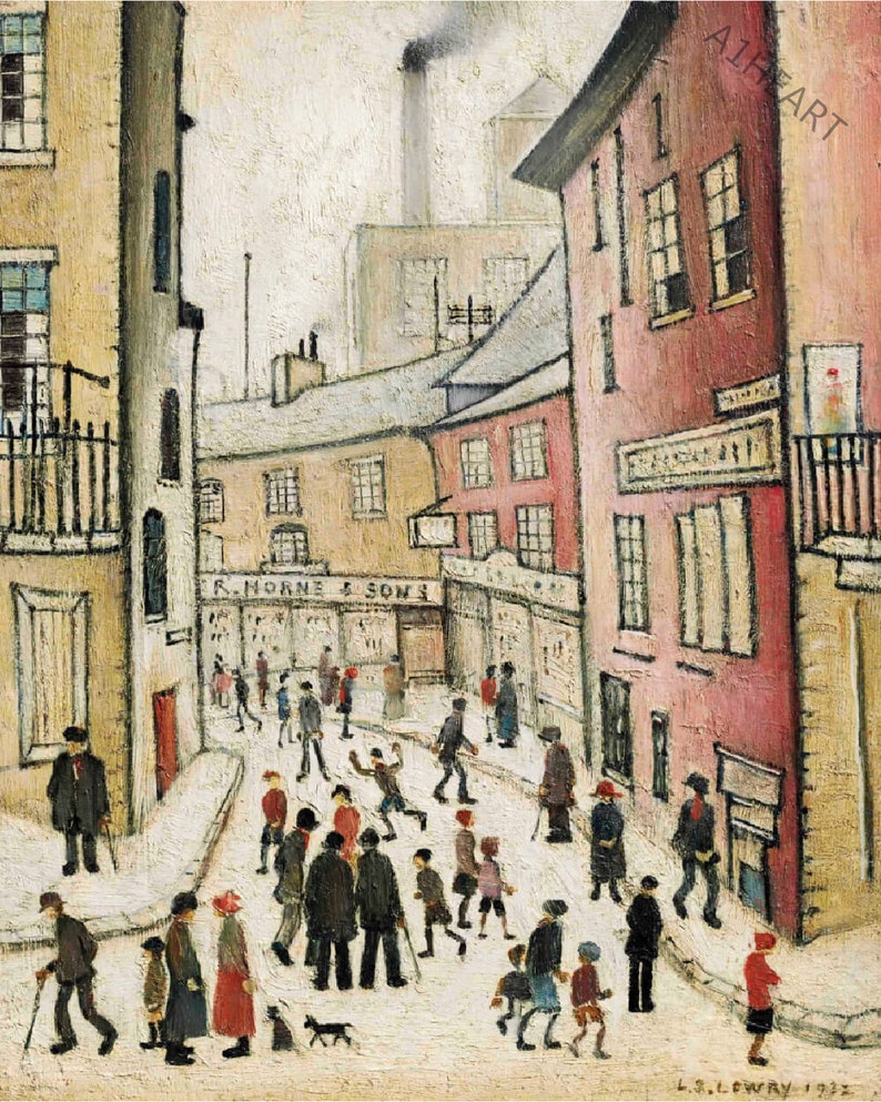 An Old Street by L.s.lowry Poster Print. Artist From - Etsy UK