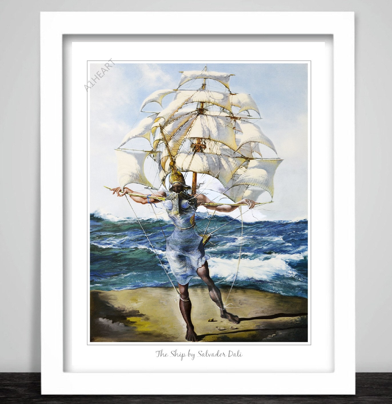 The Ship by Salvador Dali Print Poster. Art Artist. Sailing Boat With ...