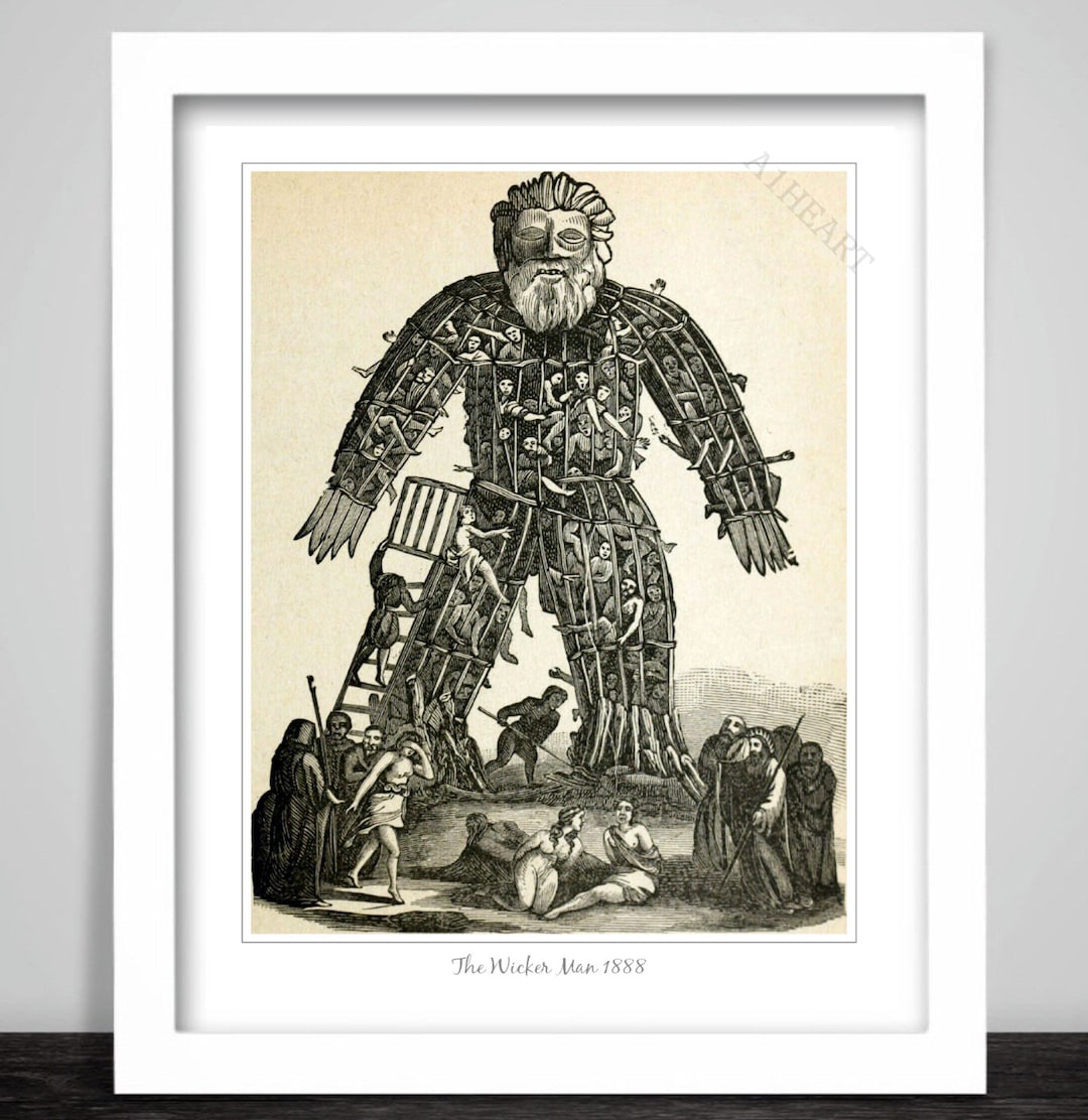 The Wicker Man Poster Art Print. Sacrifice by Fire. Druids Celtic ...