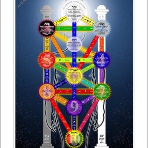 The Tree of Life by A. Garner Poster Art Picture Print. Qabalistic ...