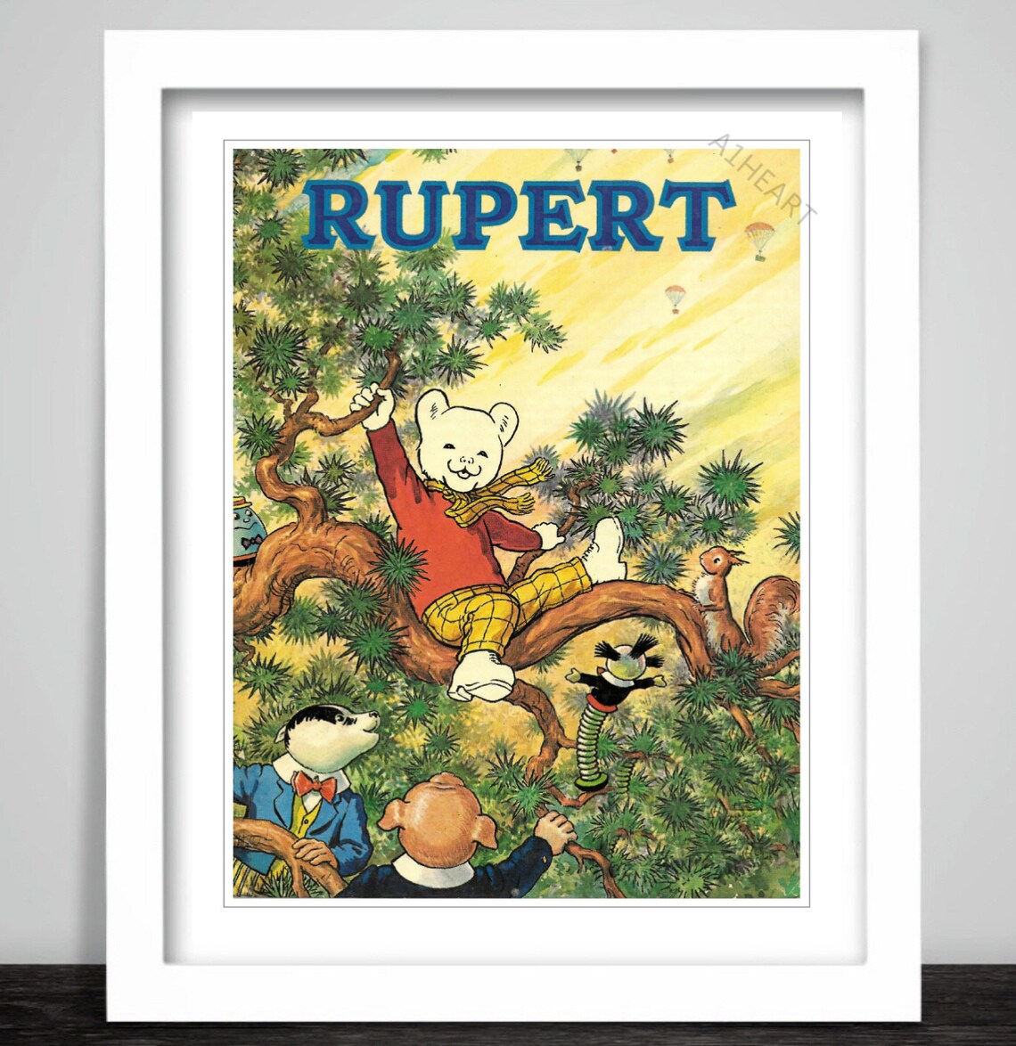 Rupert Bear Annual Book. Kids Poster Print for New Baby - Etsy UK