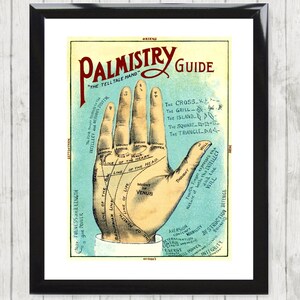 Palmistry Poster Print. Palm Reading Chiromancy Fortune Telling ...