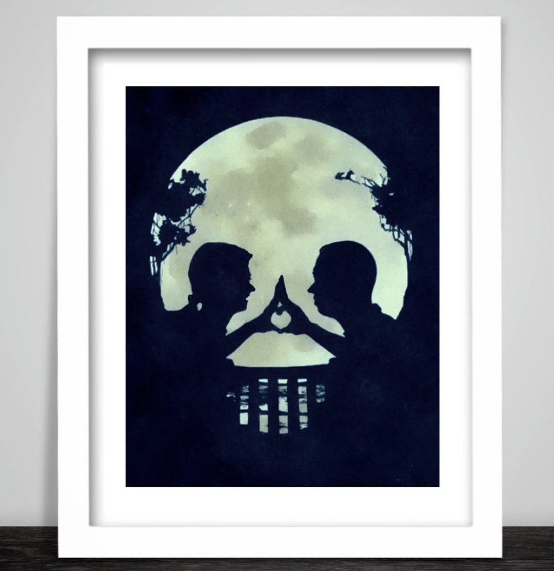 Skull Gothic Optical Illusion Poster Print. Romantic Valentine Lovers ...