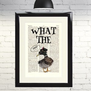 Dictionary Print What the Duck Fock. Rude Swearing. Very Blue ...