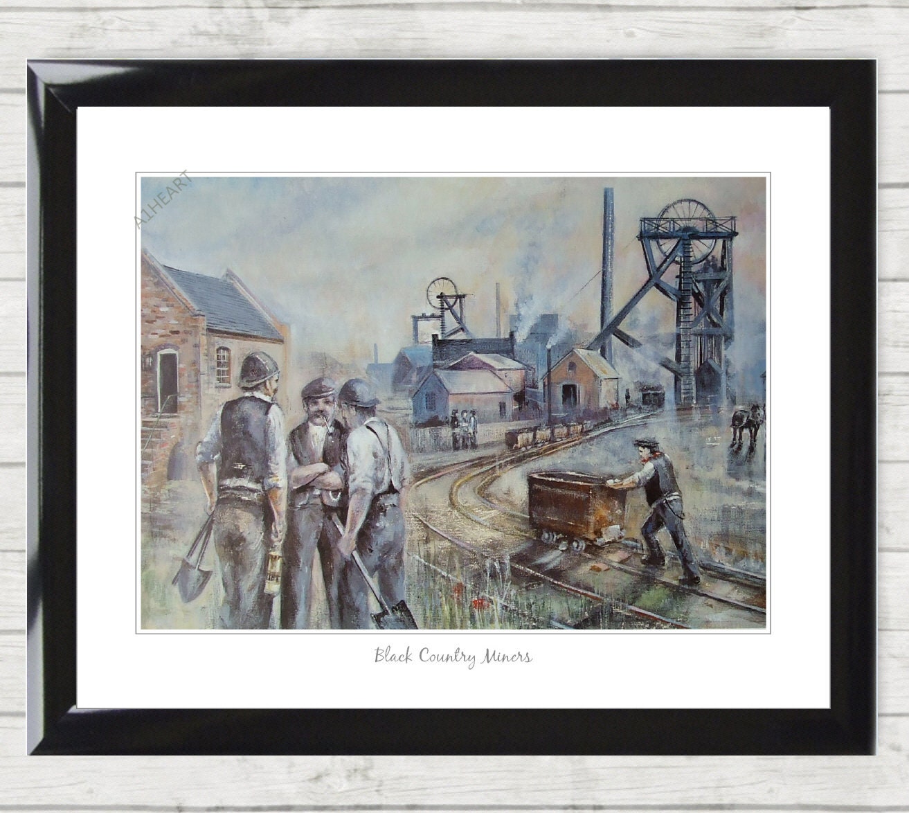 Art Print Black Country Coal Miners Tourist Poster. Vintage Dudley ...
