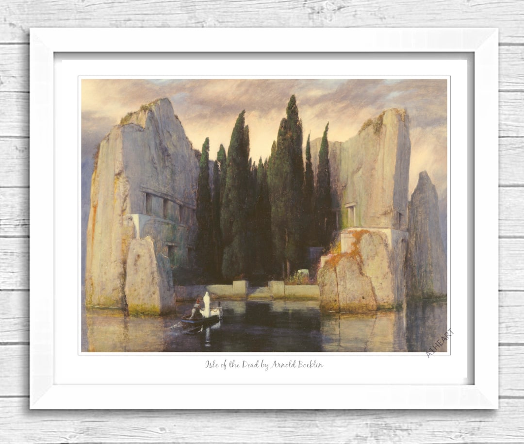 Isle of the Dead by Arnold Bocklin Art Poster. A Cemetery in the Sea. A ...
