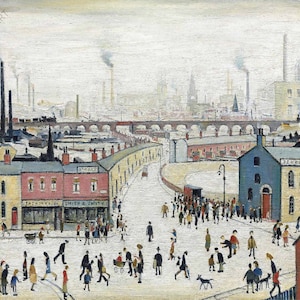 Stockport Viaduct by L.S. Lowry Poster Print. Artist From Pendlebury ...