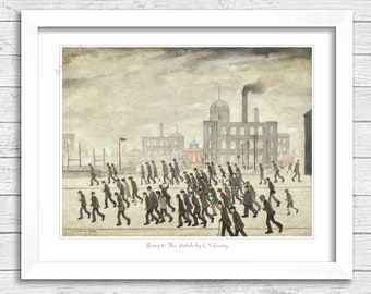 Going to the Match L S Lowry Medici Print - Etsy UK
