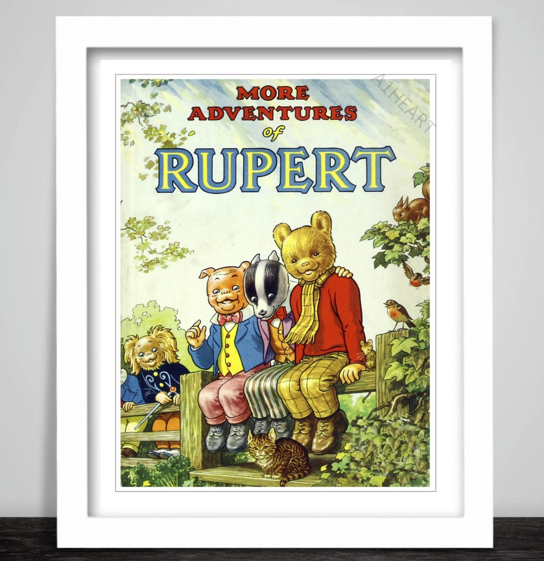 Rupert Bear Annual Book. Kids Poster Print for New Baby, Bedroom ...