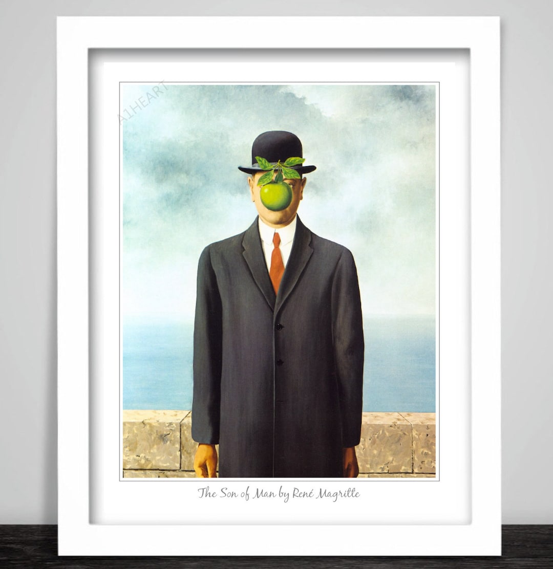 The Son of Man by René Magritte Poster Print. A Self Portrait, Hovering ...
