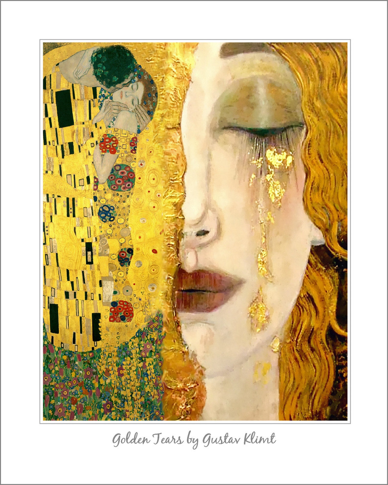Golden Tears by Gustav Klimt. Framed Art Print. the Loss or Death of a ...